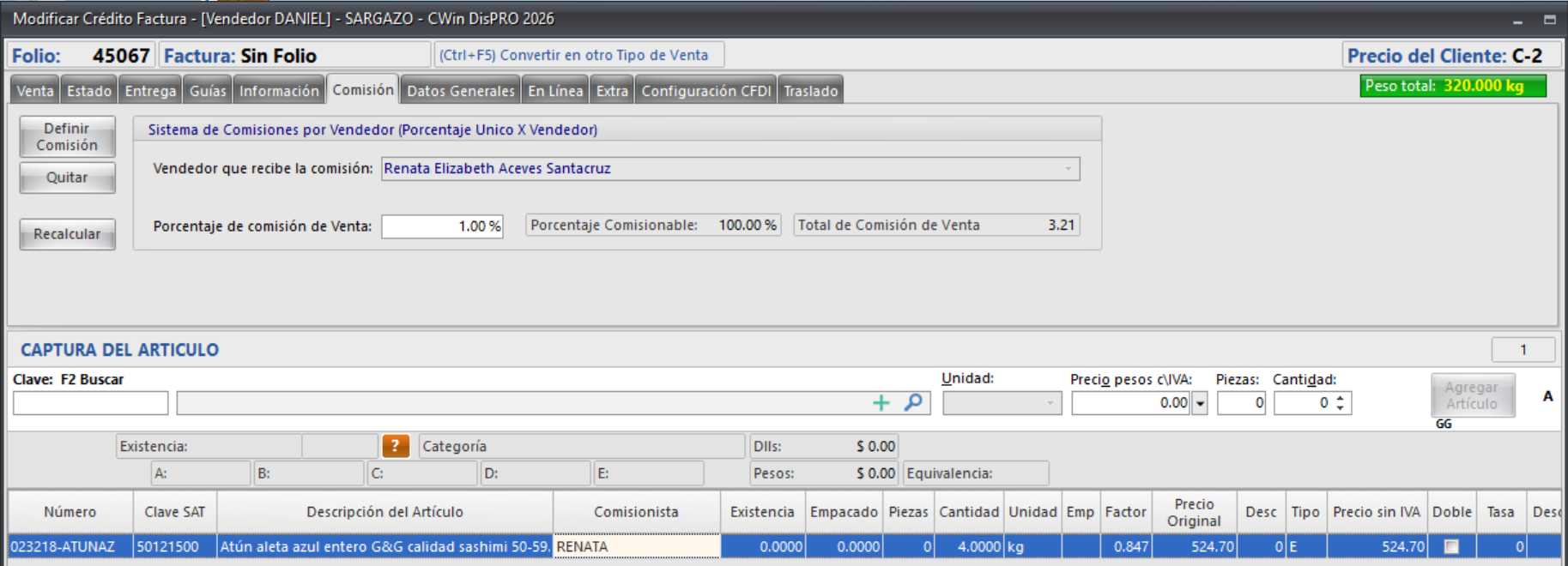 Ventas > Sistema de Comisiones a Agentes de Venta > Multiple Agente